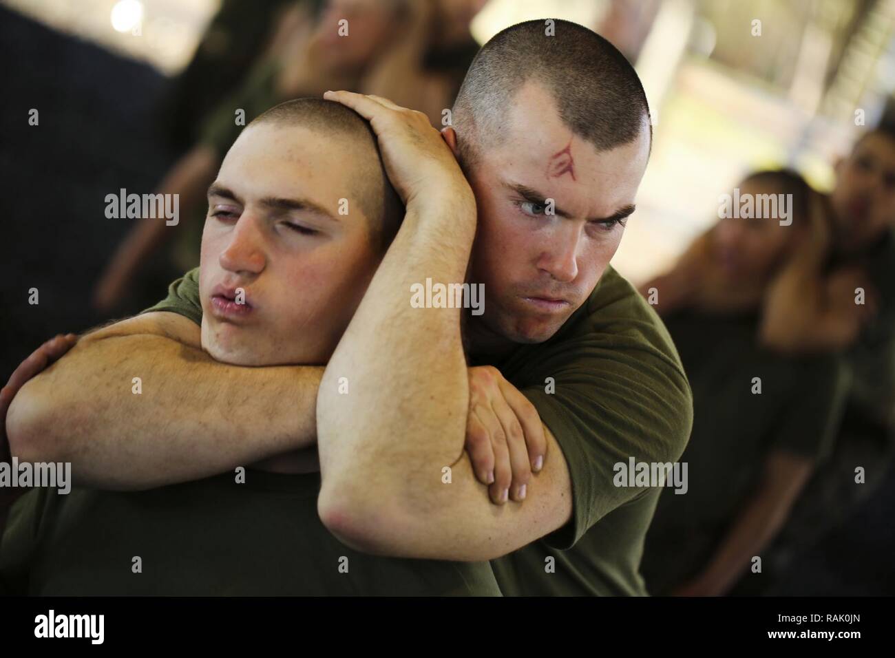 U.S. Marine Corps recruits with Platoon 2024, Echo Company, 2nd Battalion, Recruit Training ...
