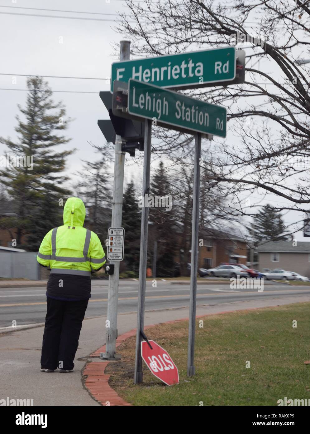 School crossing guard Stock Photo - Alamy