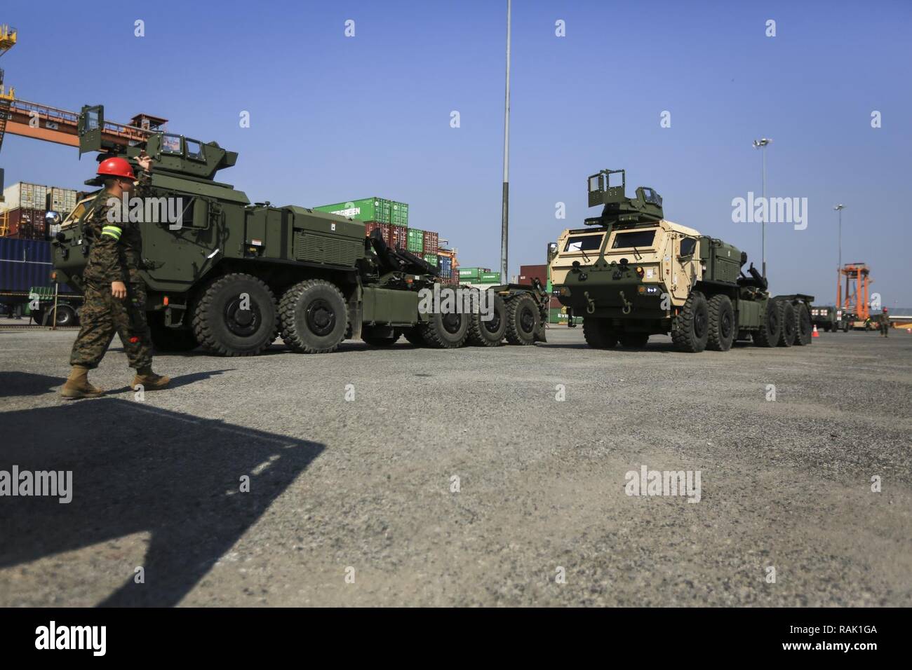 U.S. Marine Corps Lance Cpl. Christian Garajas, a landing support ...