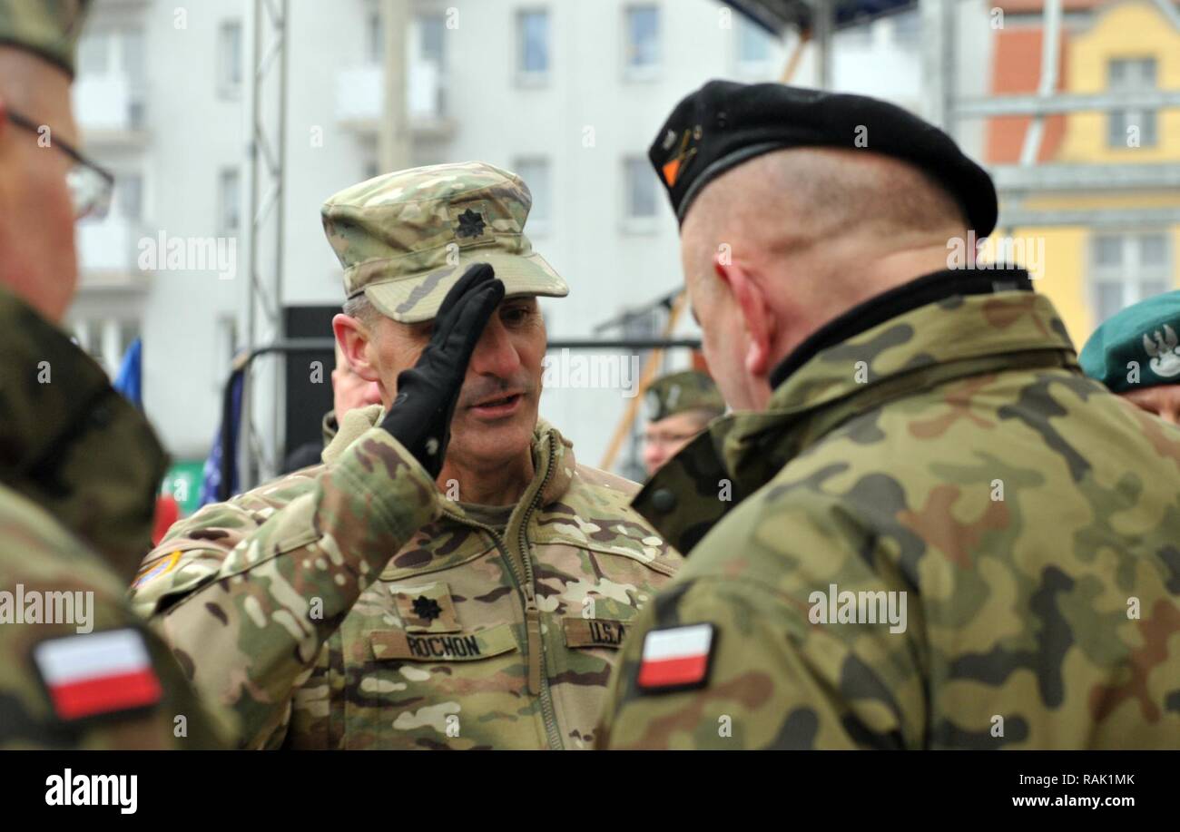 Lt. Col. Robert B. Rochon, commander of 64th Brigade Support Batallion ...