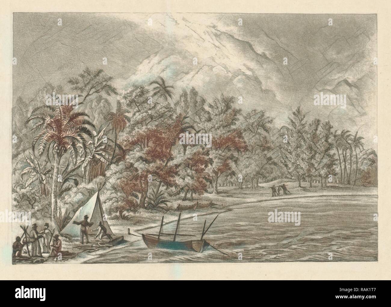 Tropical landscape, François Joseph Pfeiffer (II), 1793 - 1835 ...