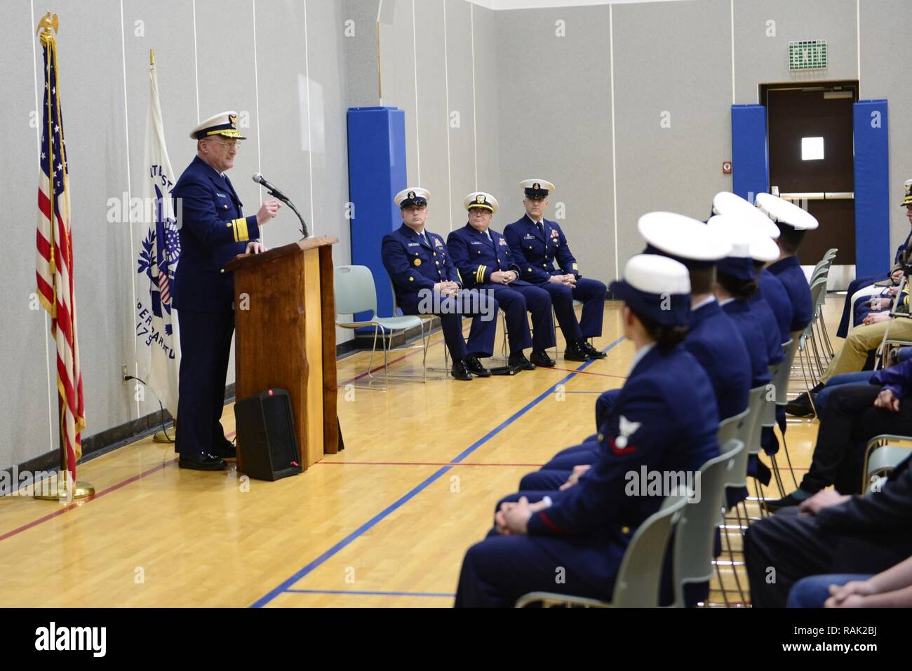 Rear Adm. Mark E. Butt, the commander of the 13th Coast Guard District ...