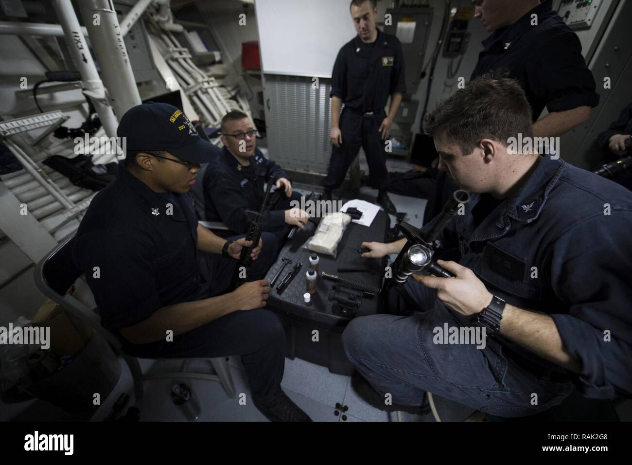 ATLANTIC OCEAN (FEB. 09, 2017) Members of the visit, board, search and ...