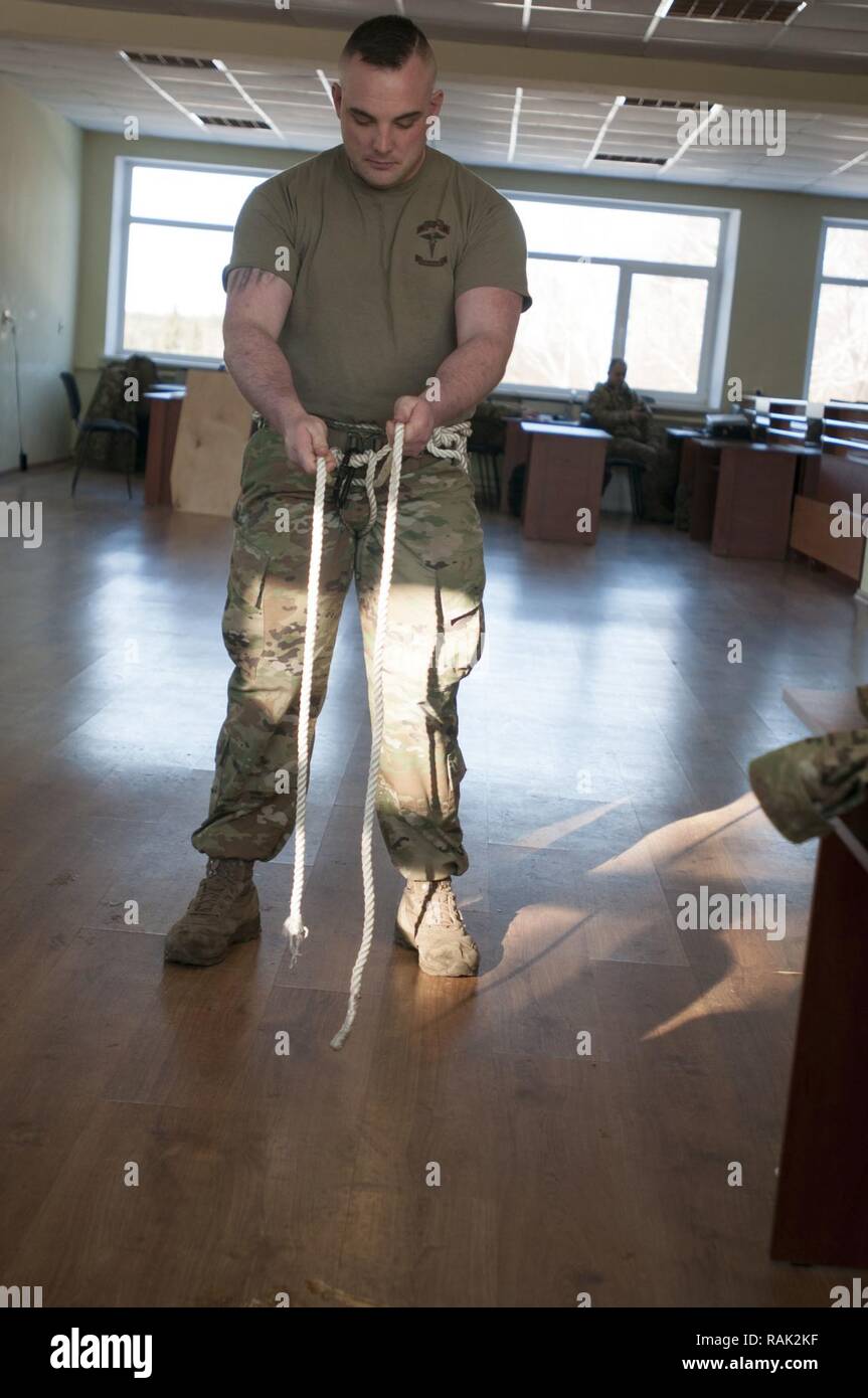Sgt. Russell Blevins, a medic with 1st Battalion, 179th Infantry ...