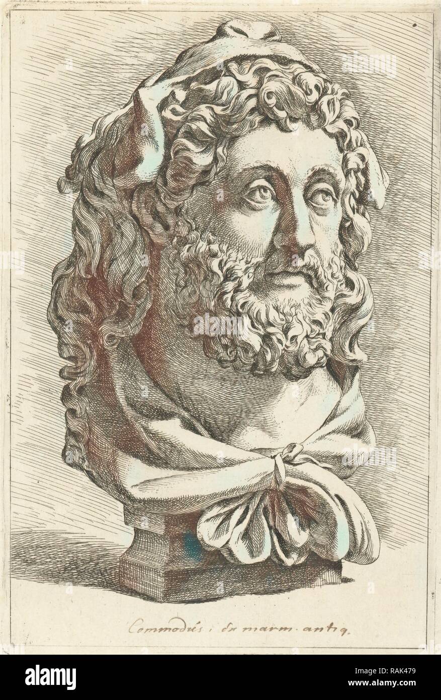 Bust of Emperor Commodus as Hercules, Jan de Bisschop, 1666 - 1671 ...