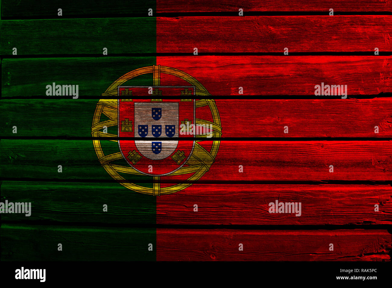 Flag of Portugal on a wood wall background Stock Photo - Alamy