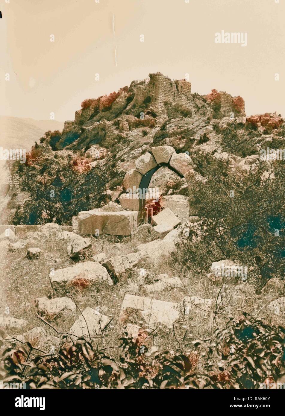 Inside view of the castle of Subeibeh. Castle also known as Nimrod's ...