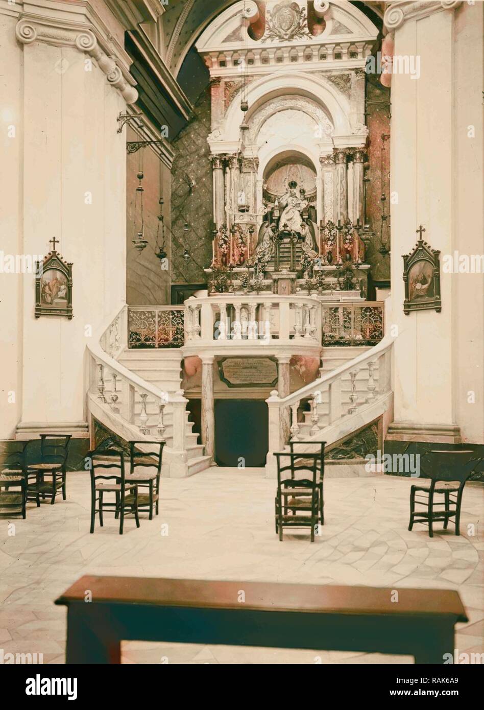 Interior of the chapel of the Carmelite convent 1900, Chapels, Altars ...