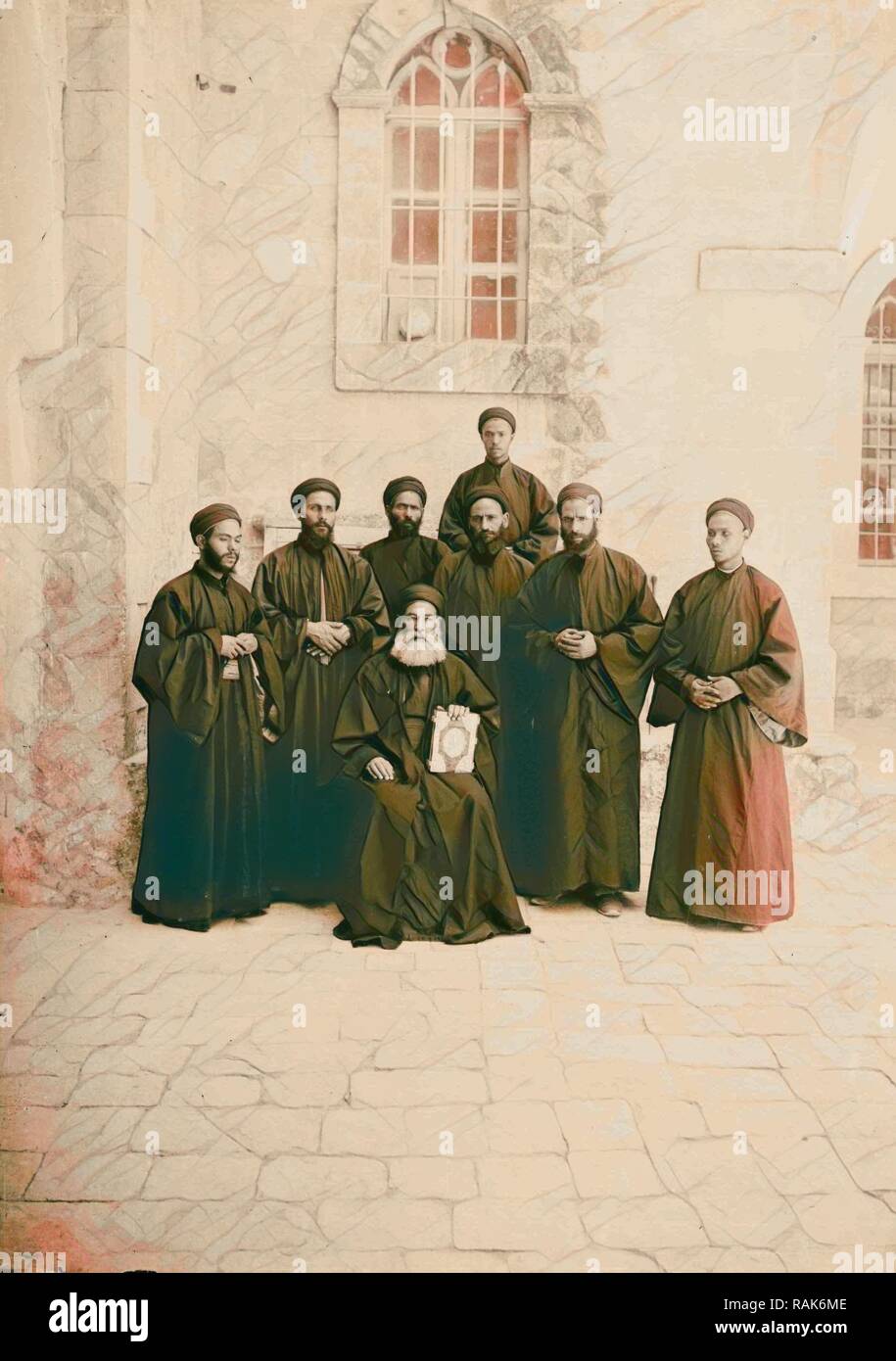 Coptic monks 1900 Middle East. Reimagined by Gibon. Classic art with a ...