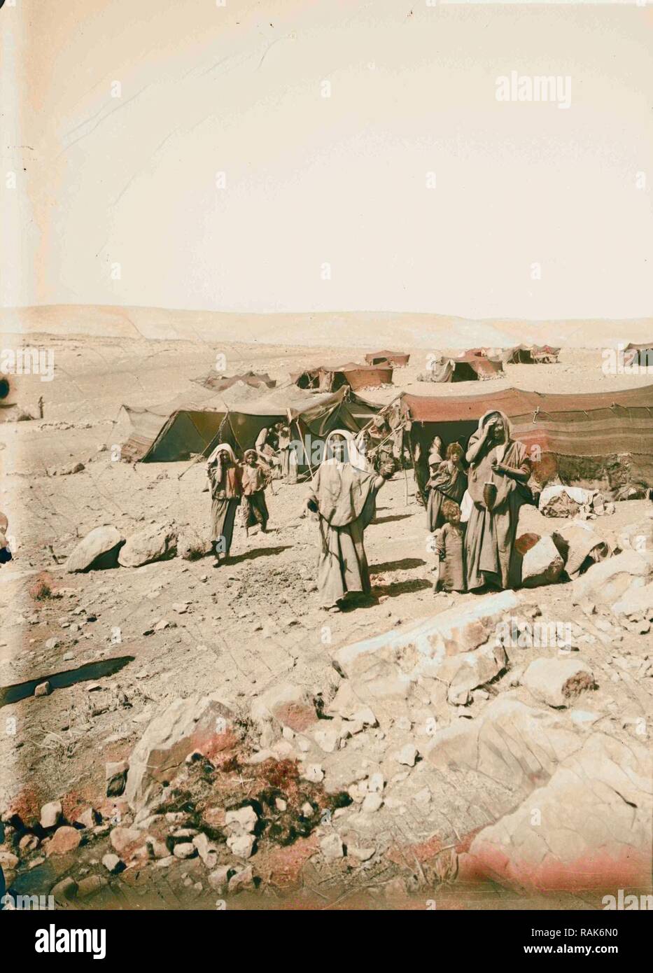 Bedouin tent 1900 Middle East. Reimagined by Gibon. Classic art with a ...