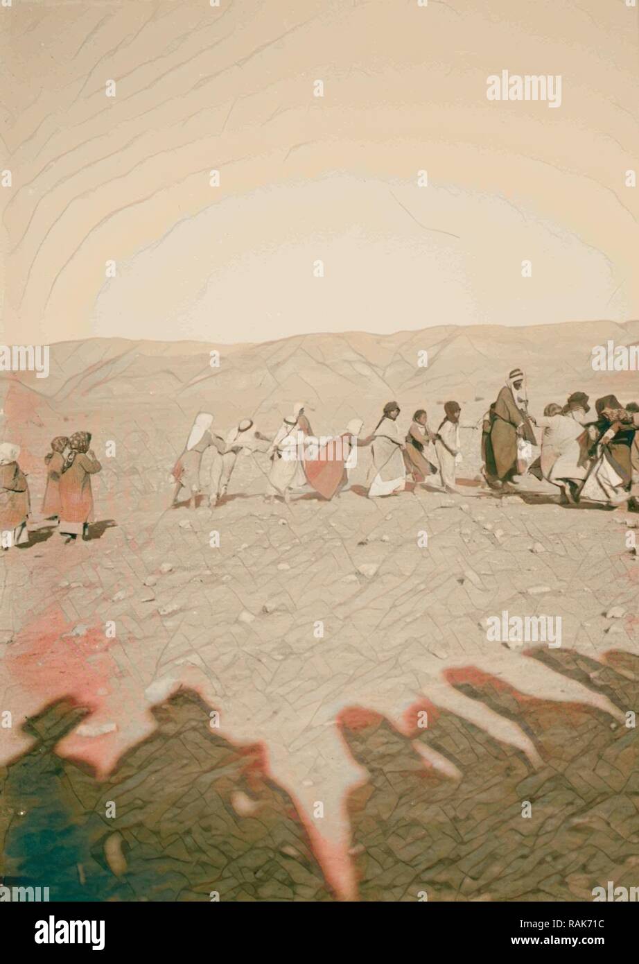 Bedouin wedding Playing 'wolf and sheep' 1900, the Bedouin are a ...