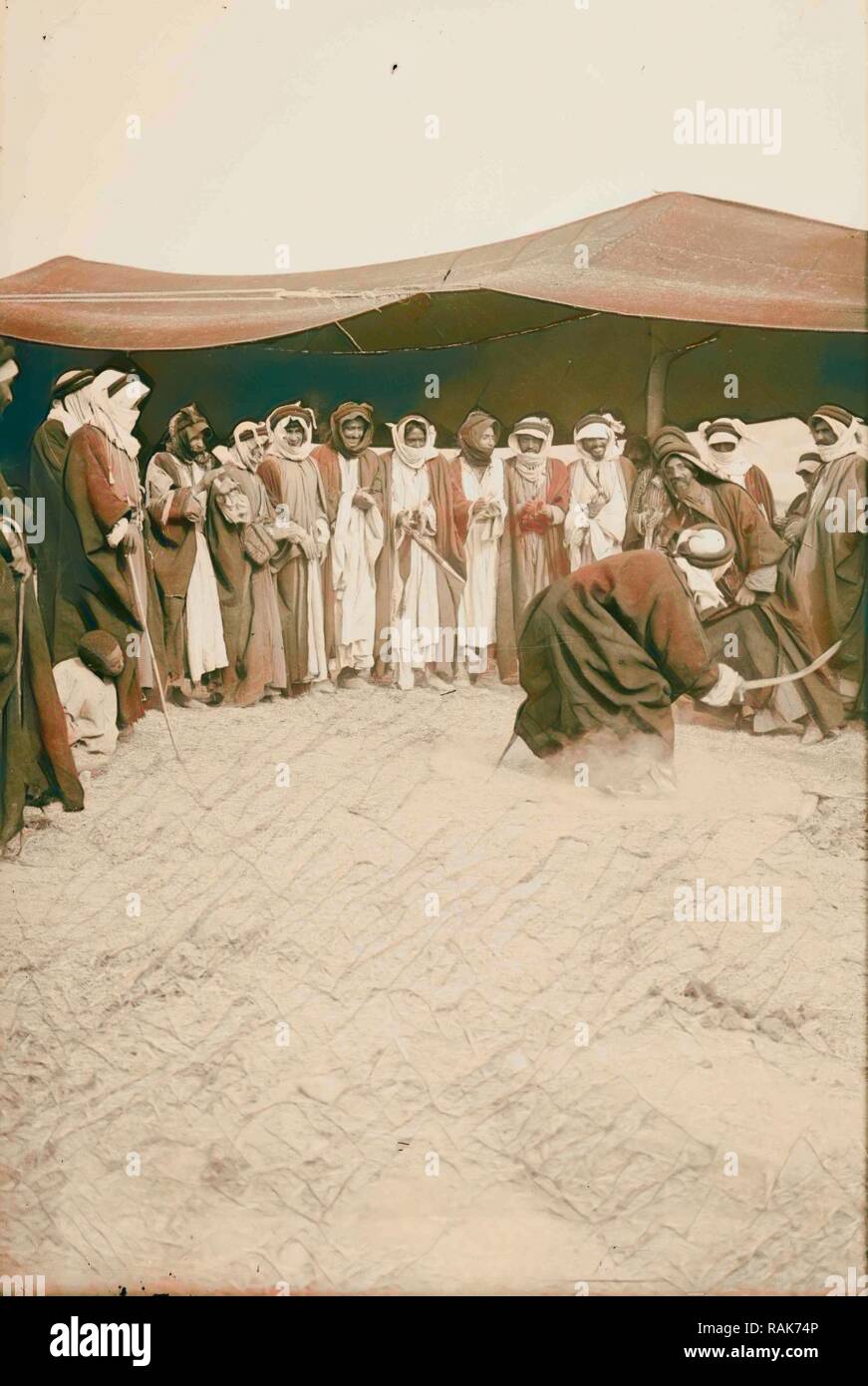 Bedouin wedding Sword dance 1900, the Bedouin are a grouping of nomadic ...