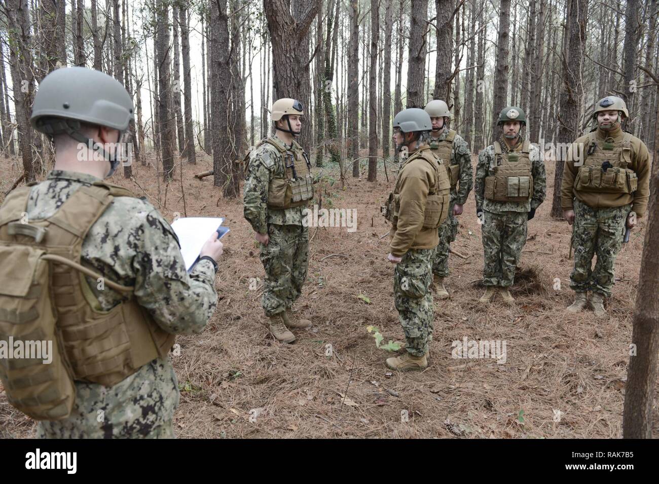 NORFOLK (Feb. 11, 2017)- Members of Expeditionary Combat Camera conduct ...