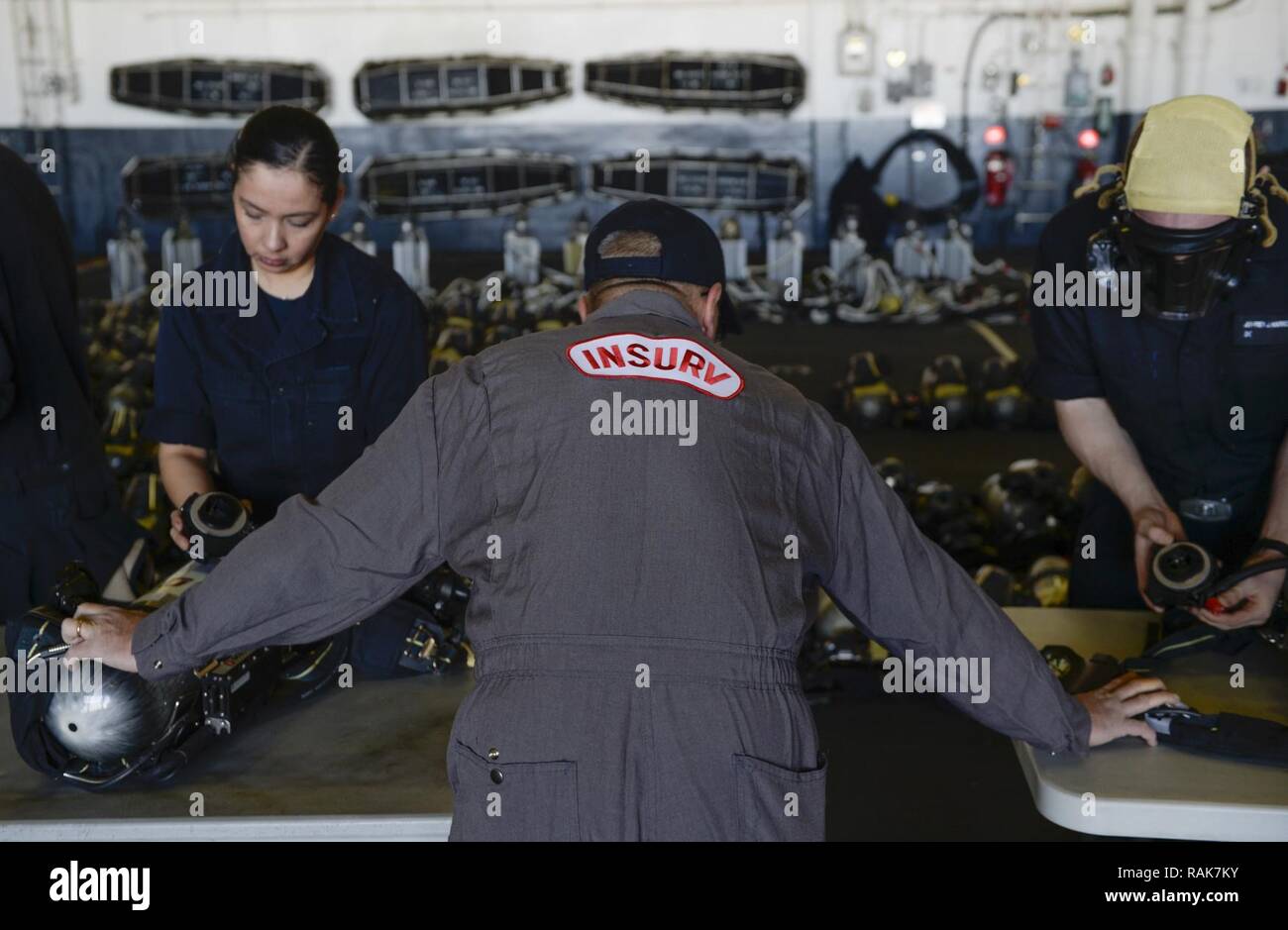 Inspector conducts board inspection hi-res stock photography and images ...