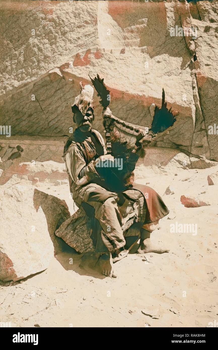 Native musician 1900, Egypt. Reimagined by Gibon. Classic art with a ...