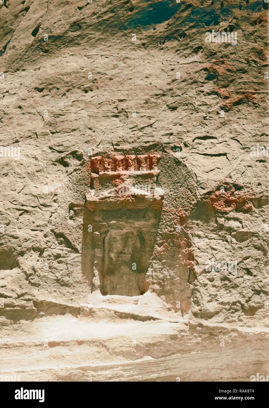 Petra in Transjordan, Altar with crudely carved idol 1900, Jordan ...