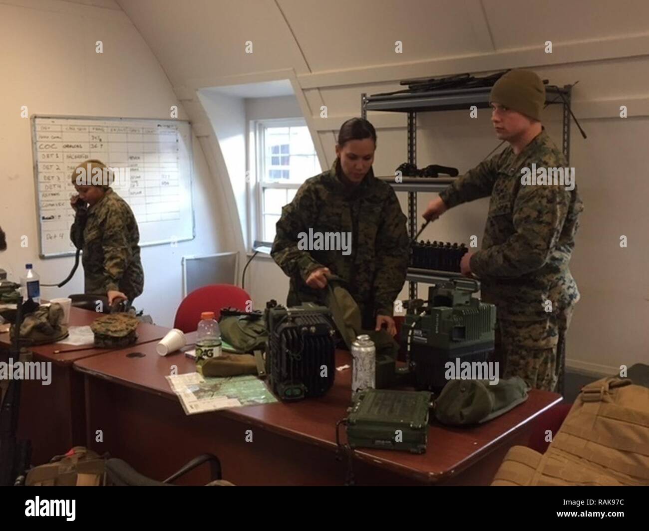 Sgt Stephanie Sheehan (center) and LCpl Coby Grimes (right), Marines ...