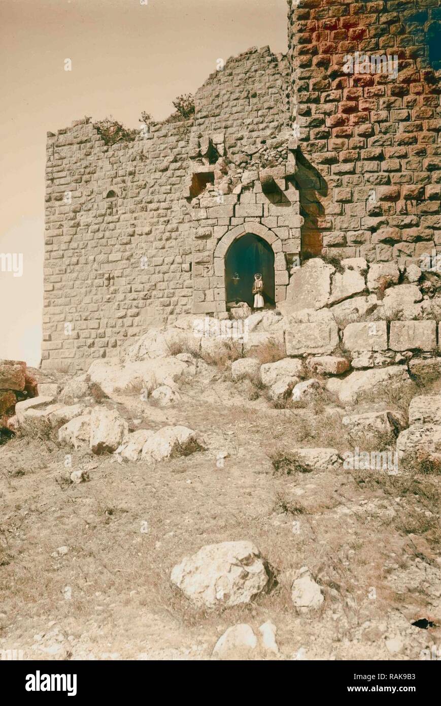 East of the Jordan and Dead Sea, Entrance to castle of Ajlun 1900 ...