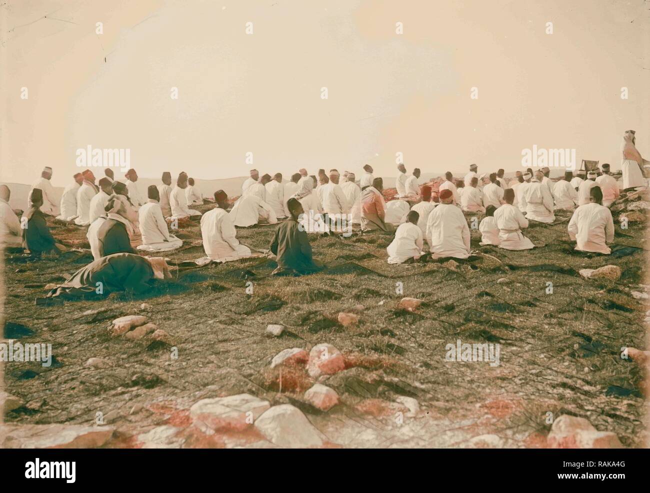 The Samaritan Passover on Mt. Gerizim Prayer on the summit of Mt ...