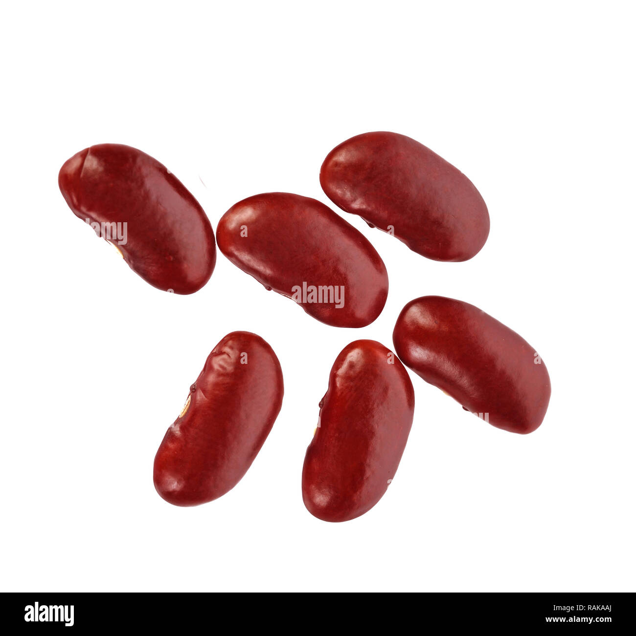 Top view of red kidney bean isolated on white background Stock Photo ...