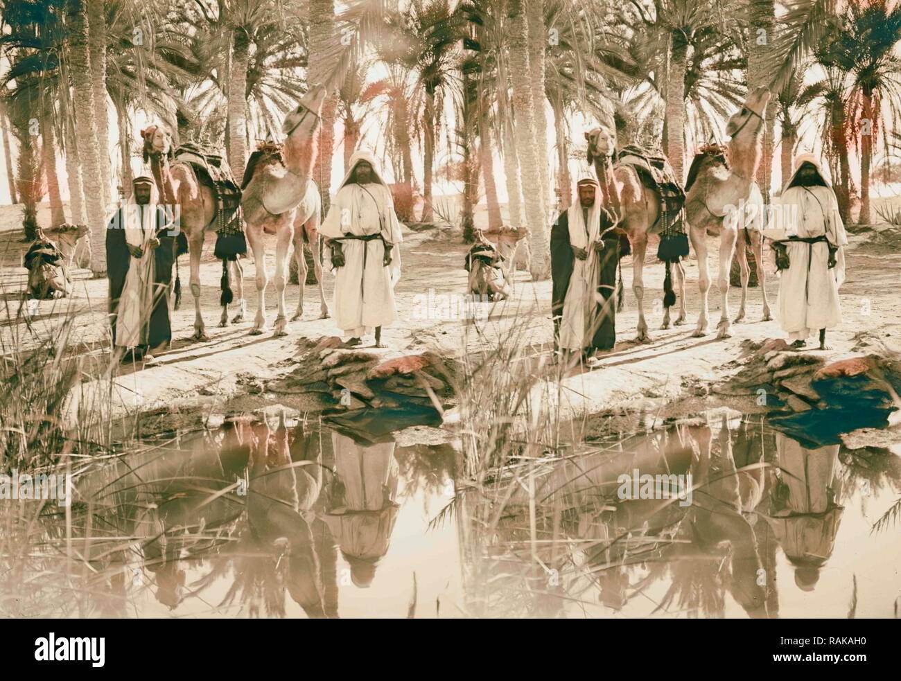 To Sinai via the desert, Scene at the Springs of Moses, (Marah?) 1900 ...