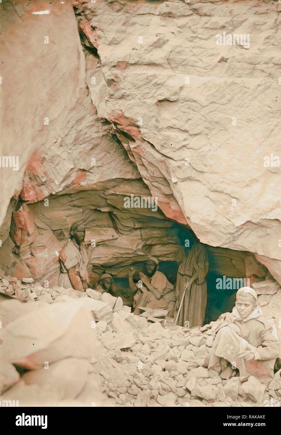 To Sinai via the desert, Turquoise mines at Maghara 1900, Egypt, Sinai ...