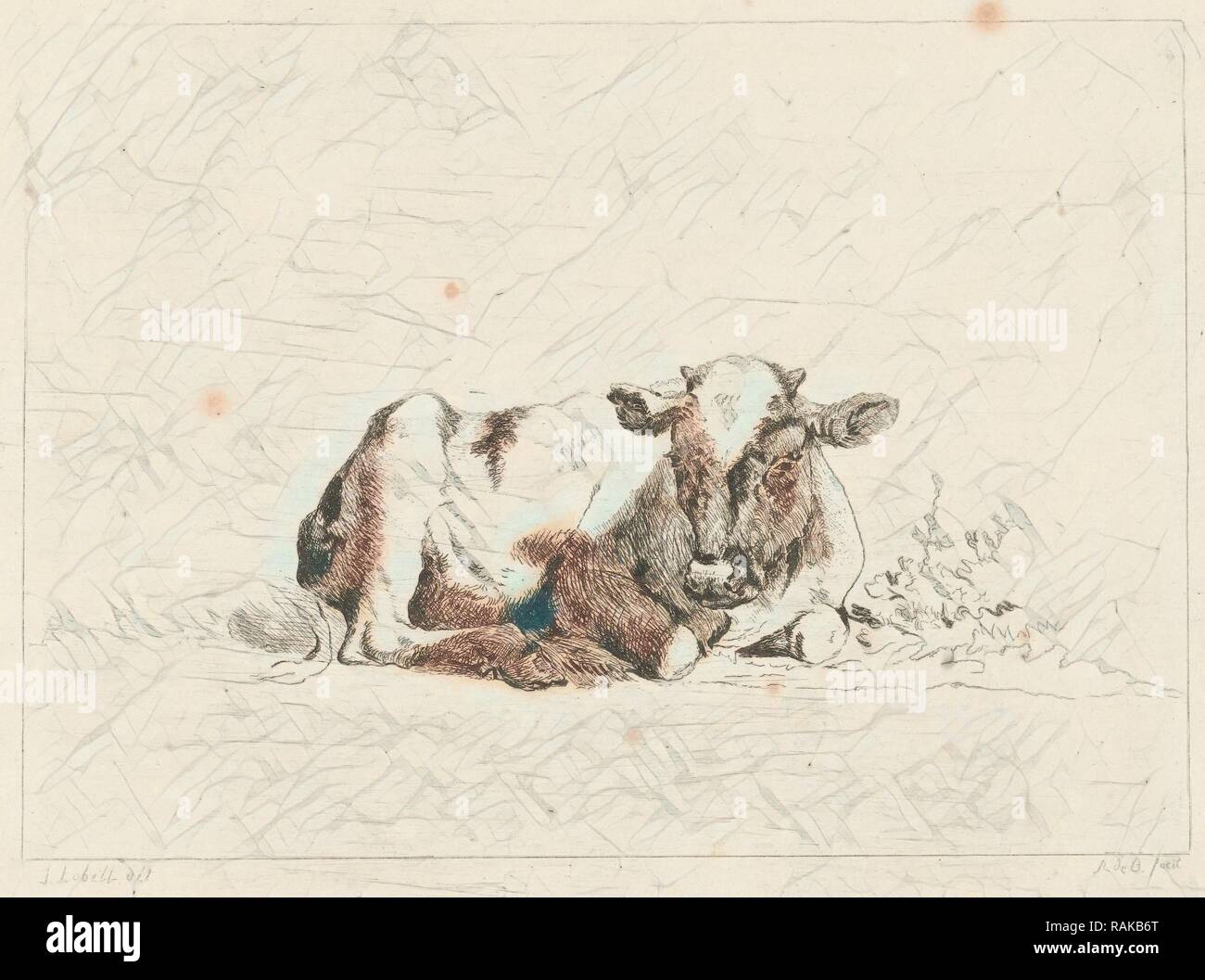 Lying cow, baron Reinierus Albertus Ludovicus van Isendoorn à Blois ...