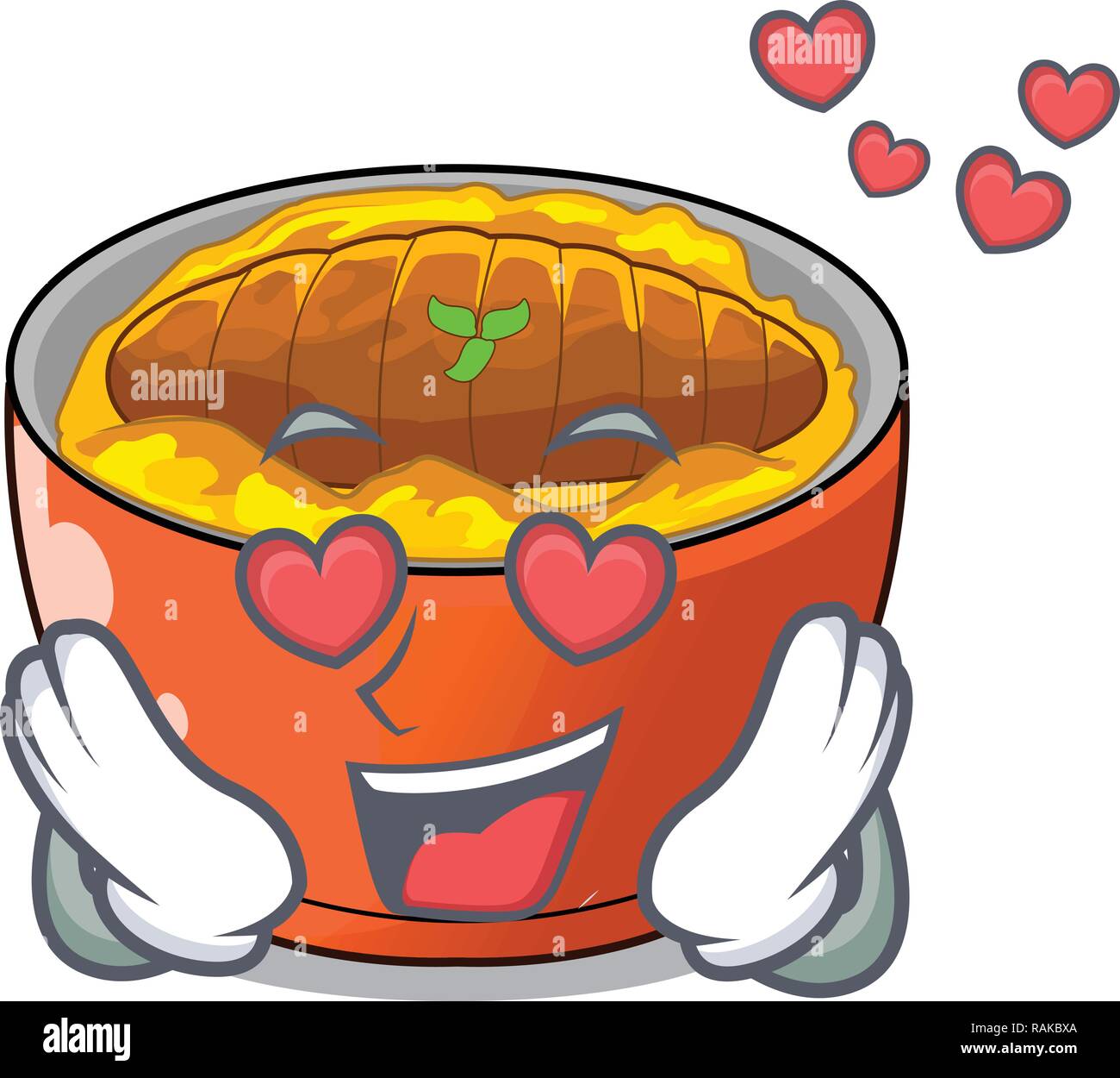 In love hot katsudon on the cartoon table Stock Vector Image & Art - Alamy