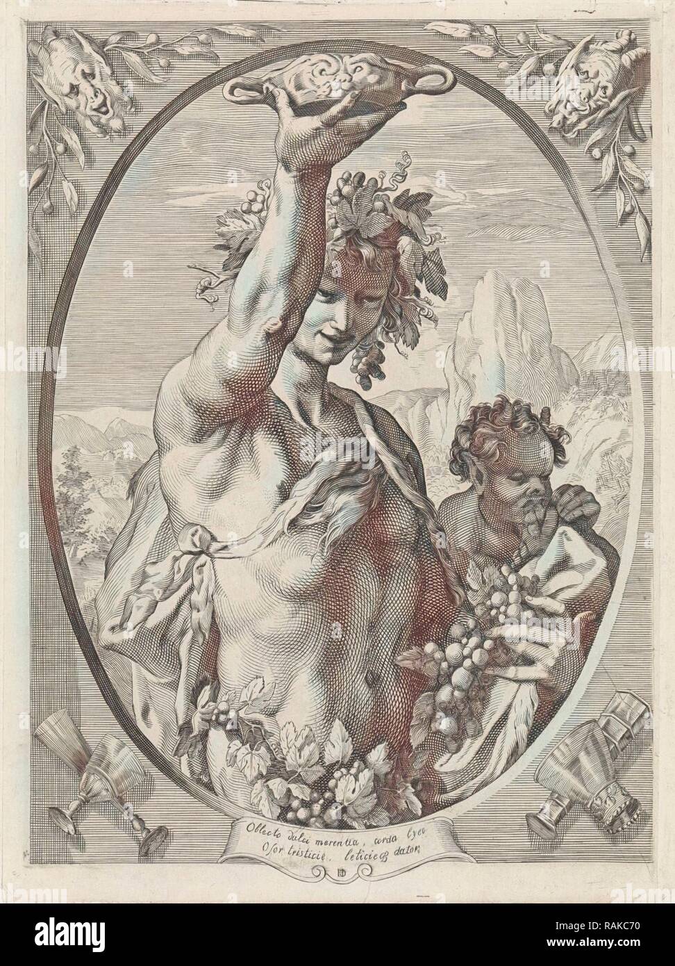 Bacchus, Edouard Taurel, Jan Saenredam, 1832 - 1880. Reimagined by ...