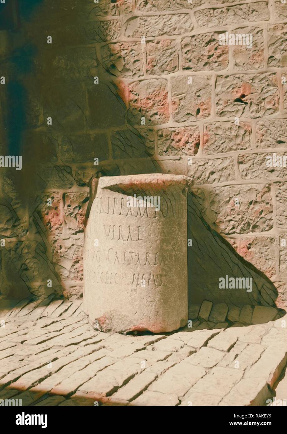 Palestine Government Museum. Roman milestone 1900, Jerusalem ...