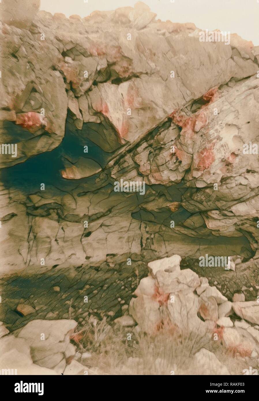 Geology. Limestone beds of Eocene age, Mashrafieh 1900, Middle East ...