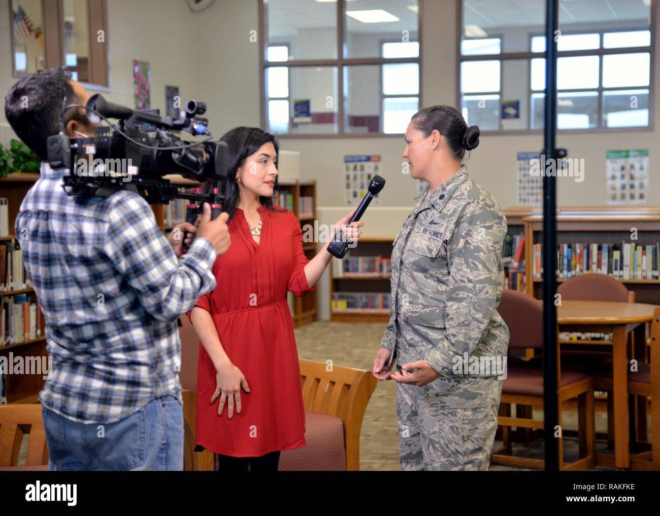 Jennifer (Tobias) Struski, a reporter for KSAT 12's SA Live, interviews ...
