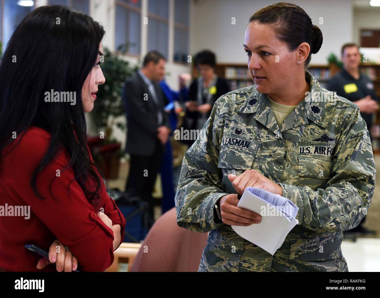 Lt. Col. Kristy Leasman, commander of the 273rd Information Operations ...