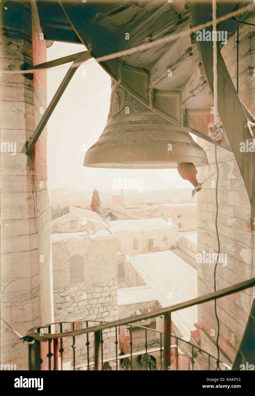 Bethlehem and surroundings The Christmas bells. Bell of Greek belfry ...