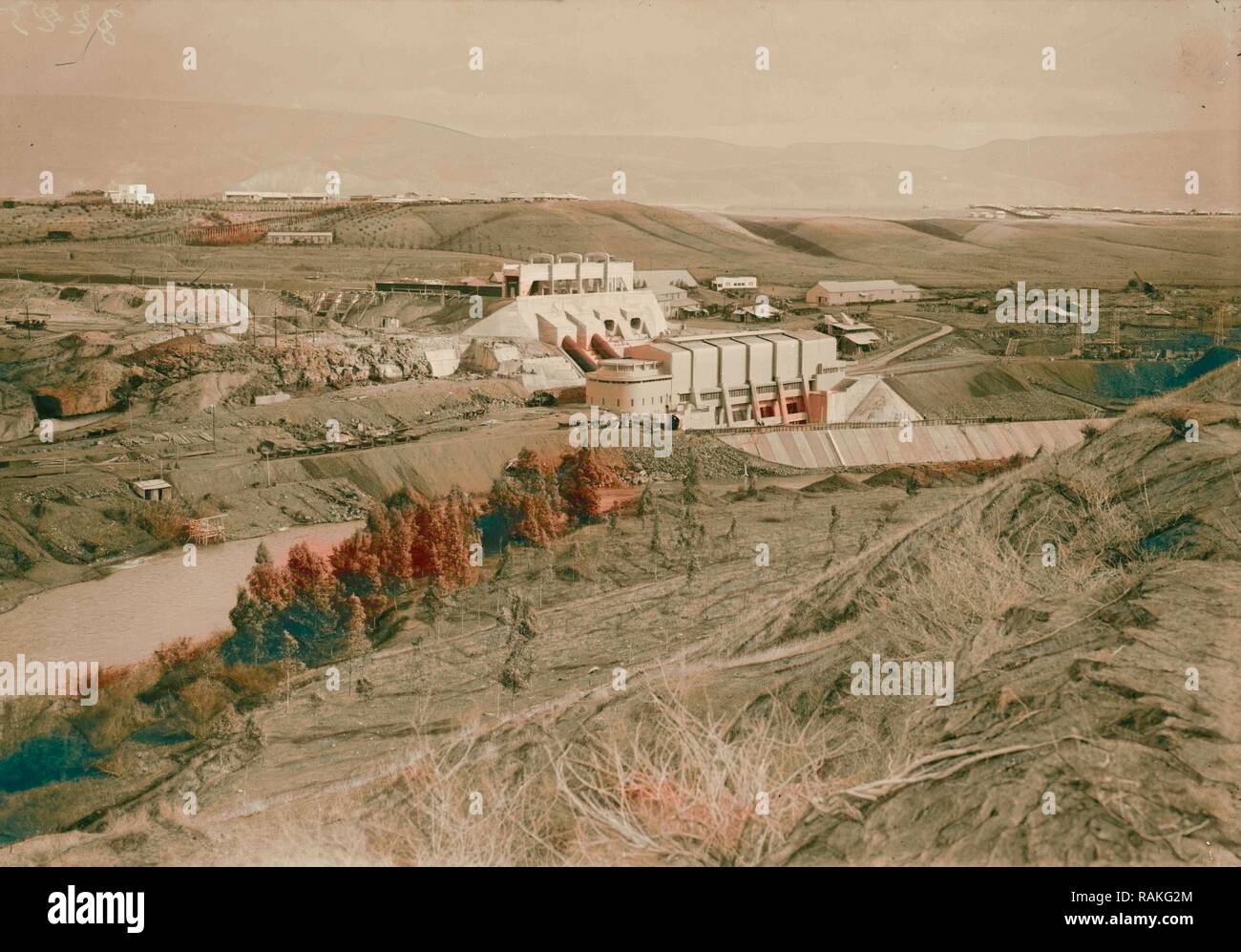 The Palestine Electric Corporation power plant. General view with ...