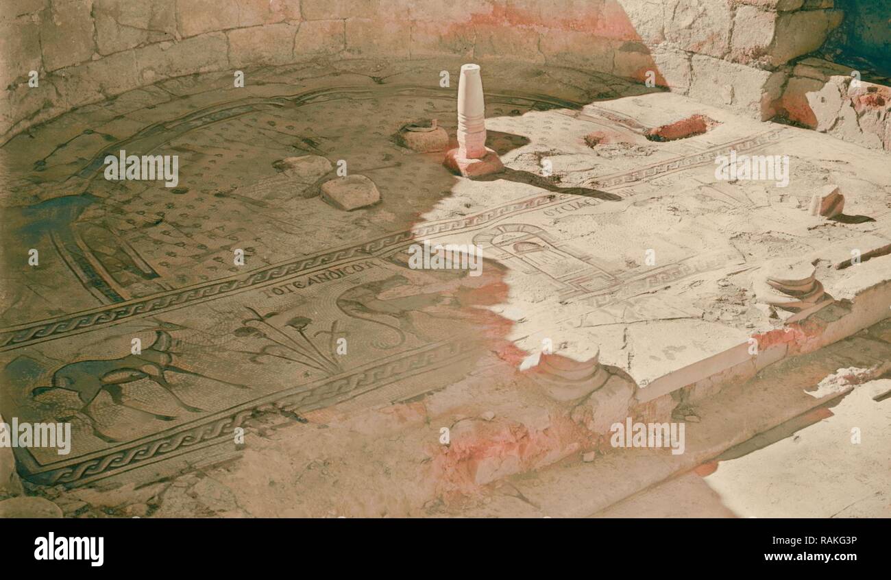 Mount Nebo 'Jebel Nebba' Nebo, Chapel of St. Mary. Mosaic floor of apse ...