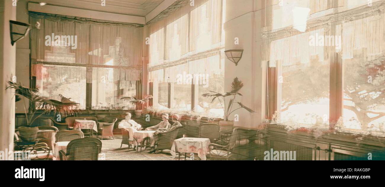 Egyptian hotels Ltd., Cairo. Semiramis Hotel, interior. The main lounge ...