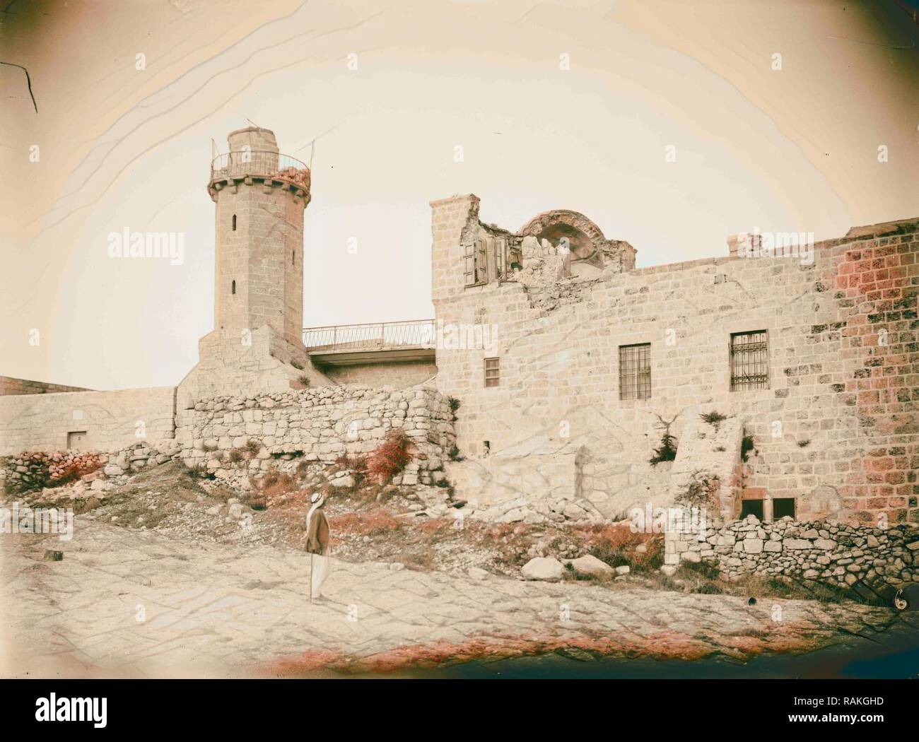 Palestine events. The earthquake of July 11, 1927. Partial collapse of ...