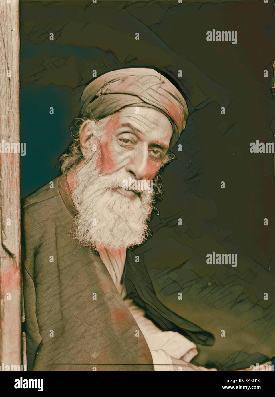 Samaritan high priest (bust). 1898, Middle East, Israel and/or ...