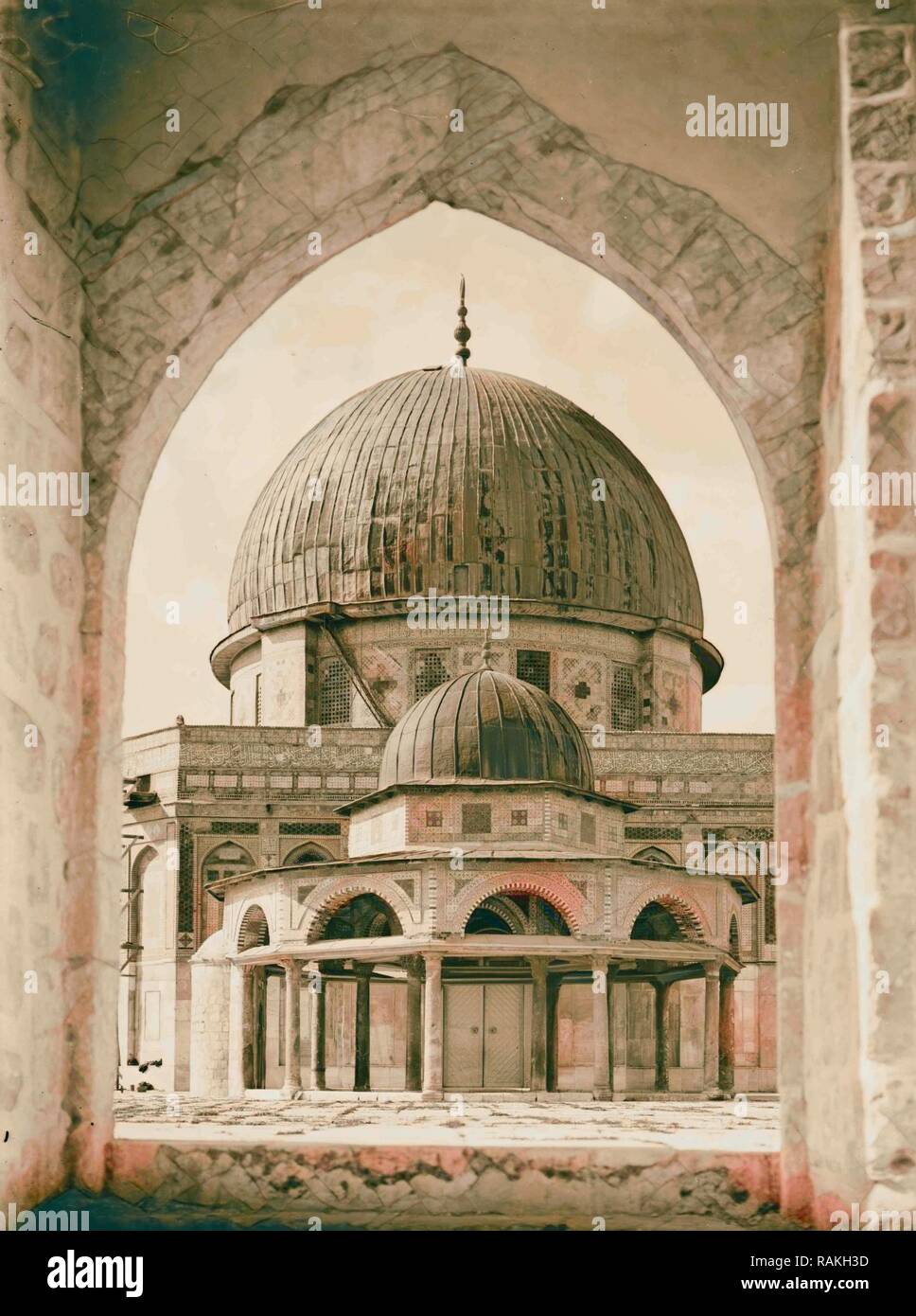 Temple area, Mosque of Omar, Dome of the Rock Dome of the Chain 1900 ...