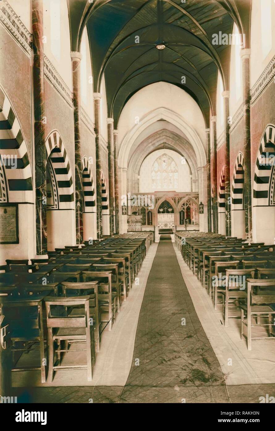 Damascus Gate and environs St. George's Cathedral, interior 1900 ...
