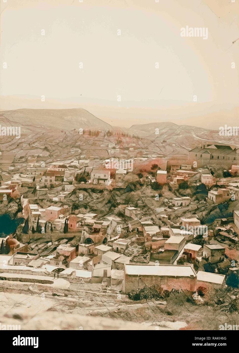 Hill of Precipitation and Nazareth 1900, Israel, Nazareth. Reimagined ...