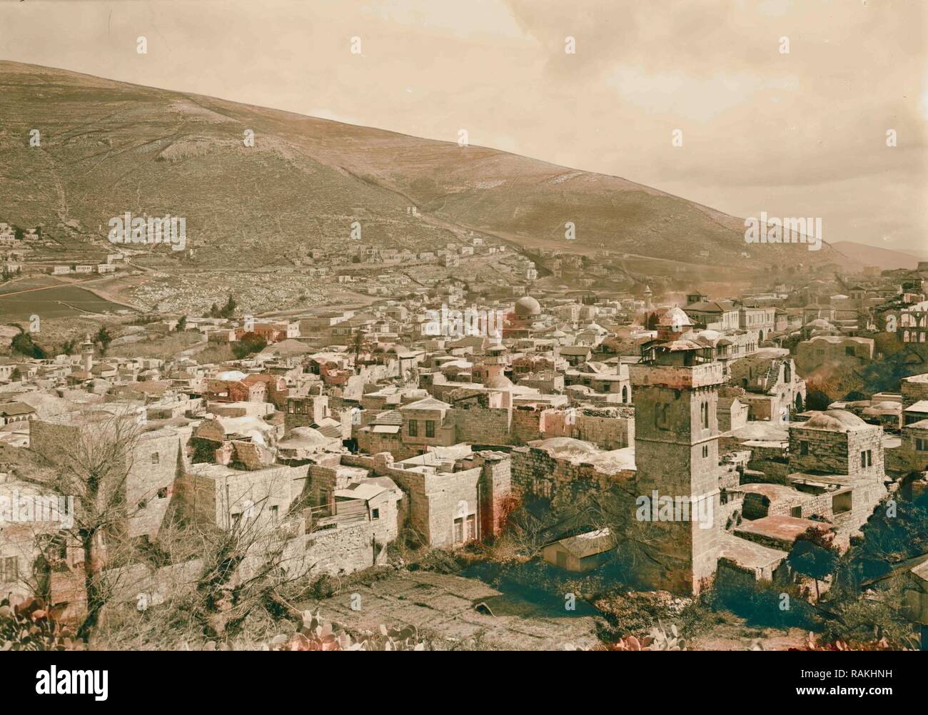 Jerusalem to Galilee via Samaria. Nablus, Middle East (Showing bases of ...