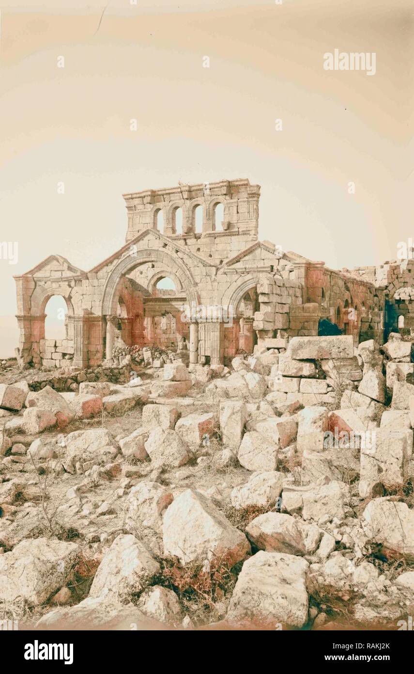 Church of Kalat Siman, near view 1900, Syria. Reimagined by Gibon ...