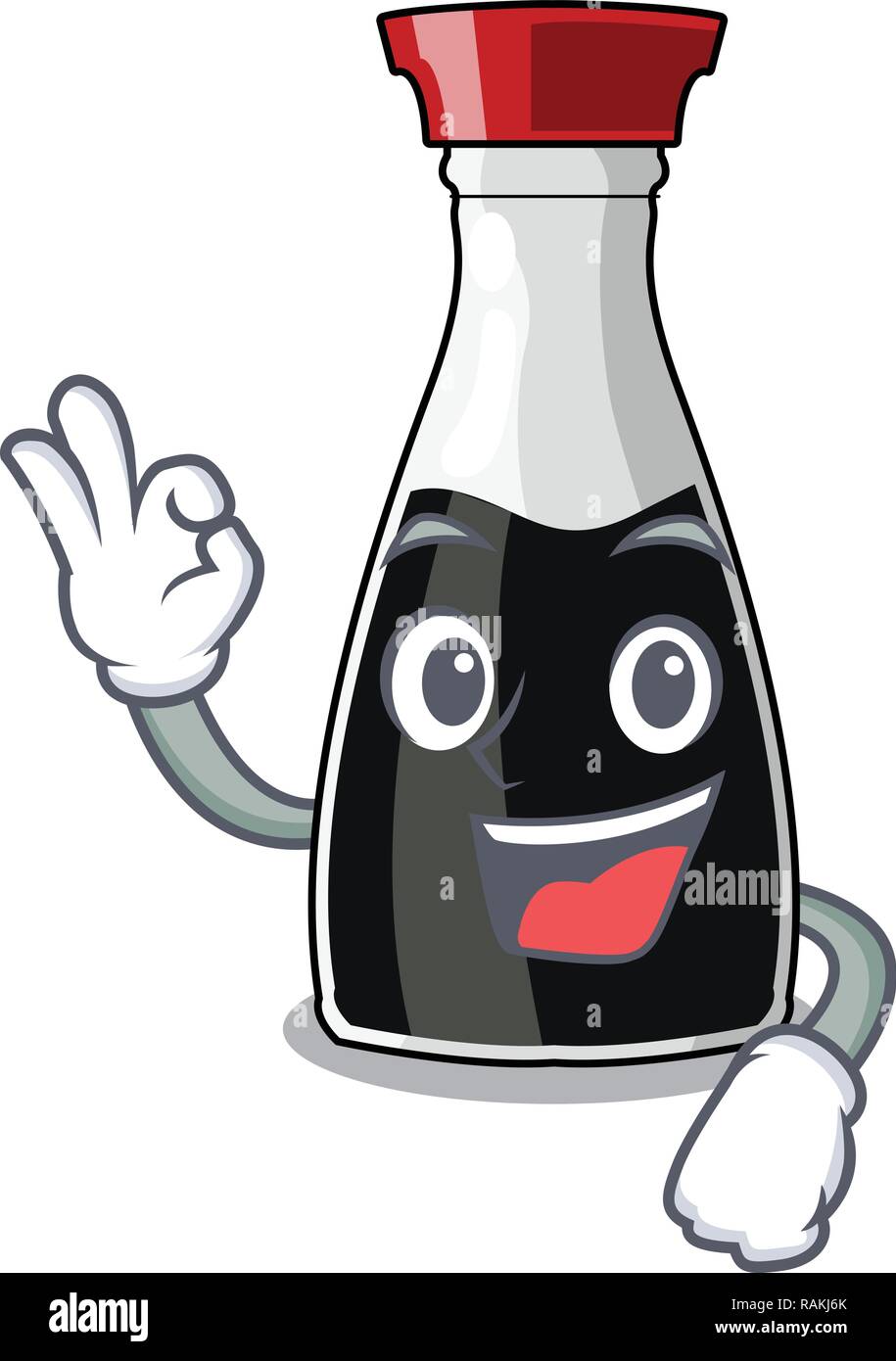 Okay soy sause in the character bowl Stock Vector Image & Art - Alamy
