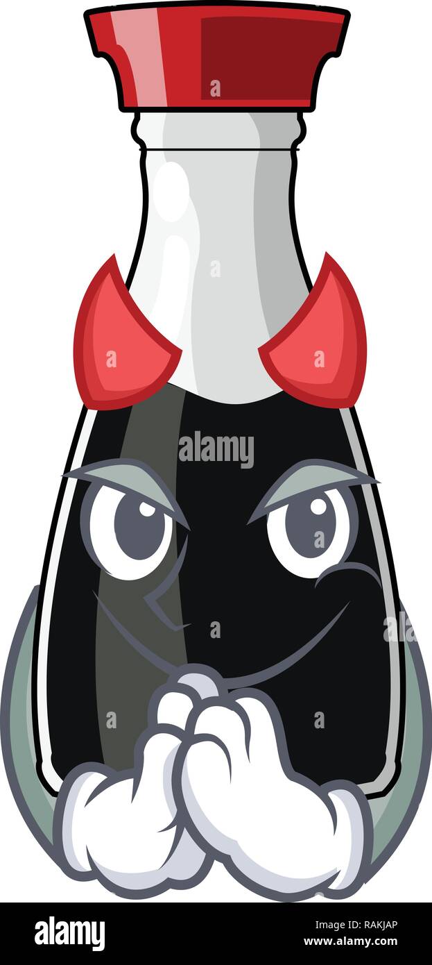 Devil soy sauce bottle in cartoon shape Stock Vector Image & Art - Alamy