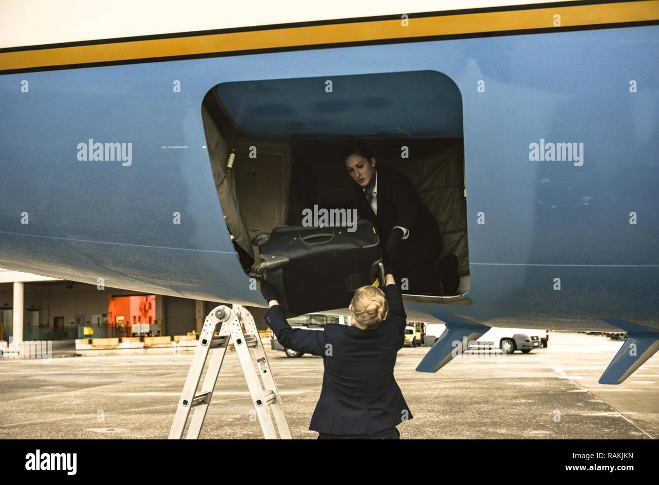 Staff Sgt. Caylie Northcutt and Staff Sgt. Zoya Kidd, 1st Airlift ...