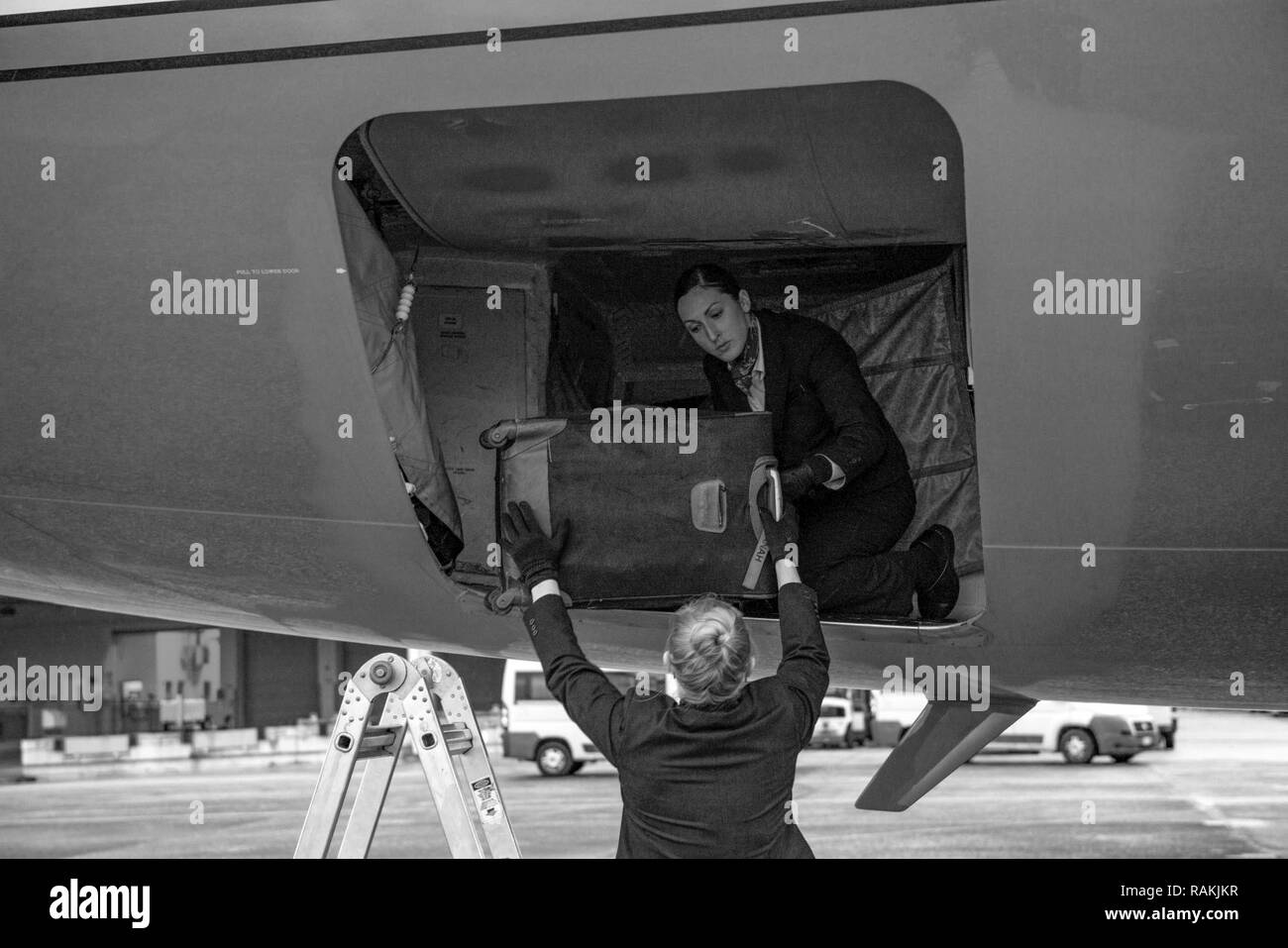 Staff Sgt. Caylie Northcutt and Staff Sgt. Zoya Kidd, 1st Airlift ...