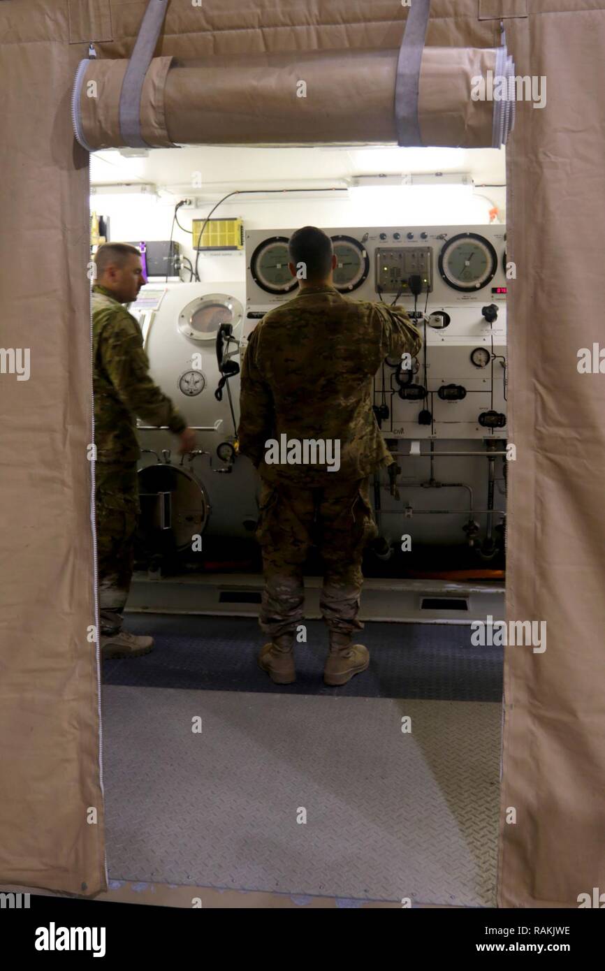 Standard navy double lock recompression chamber system hi-res stock ...