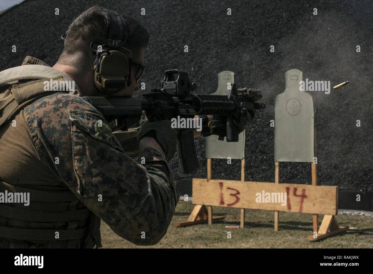 U.S. Marine Corps Cpl. Connor Mooney, a reconnaissance Marine with ...
